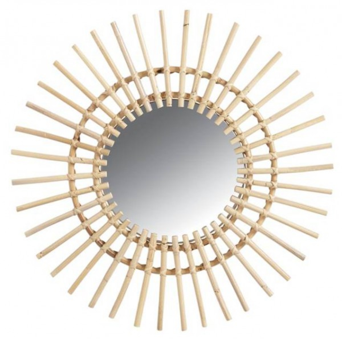 Miroirs - Miroir en Rotin Soleil NOIR - La boutique Rotin Mobilier